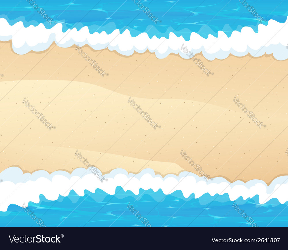 Waves and sand Royalty Free Vector Image - VectorStock