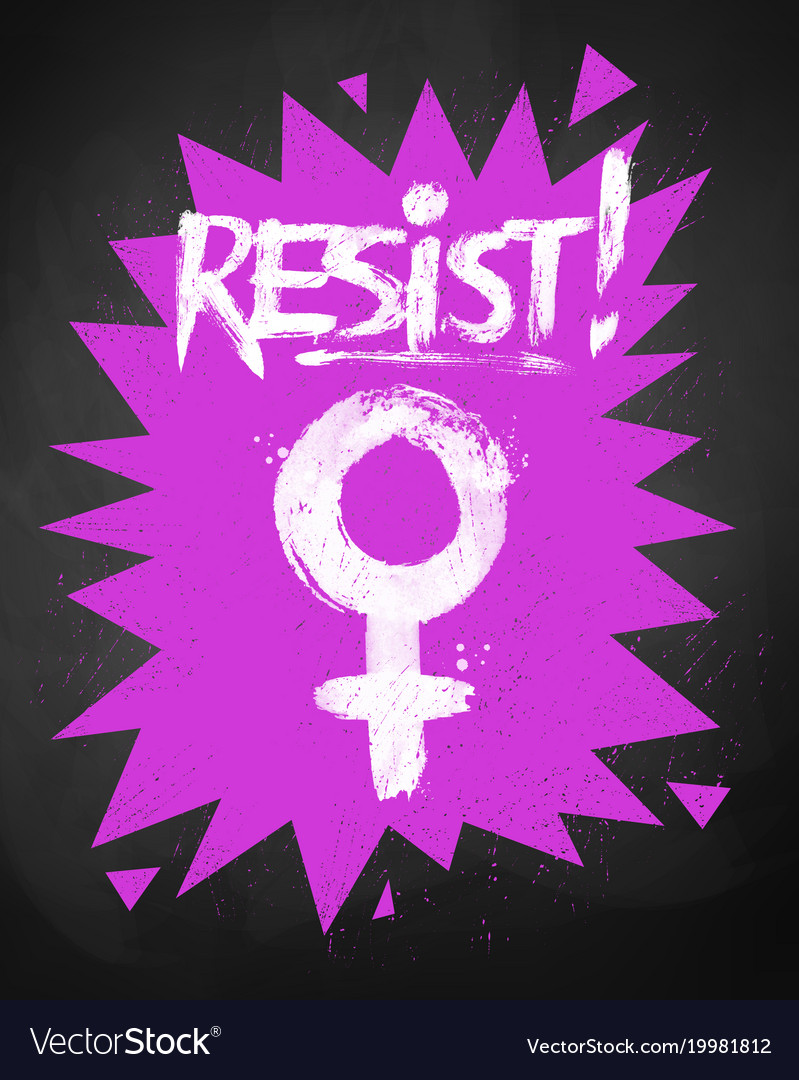 Chalked Poster With Resist Word Lettering Vector Image chalked-poster-with-resist-word-lettering-vector-image