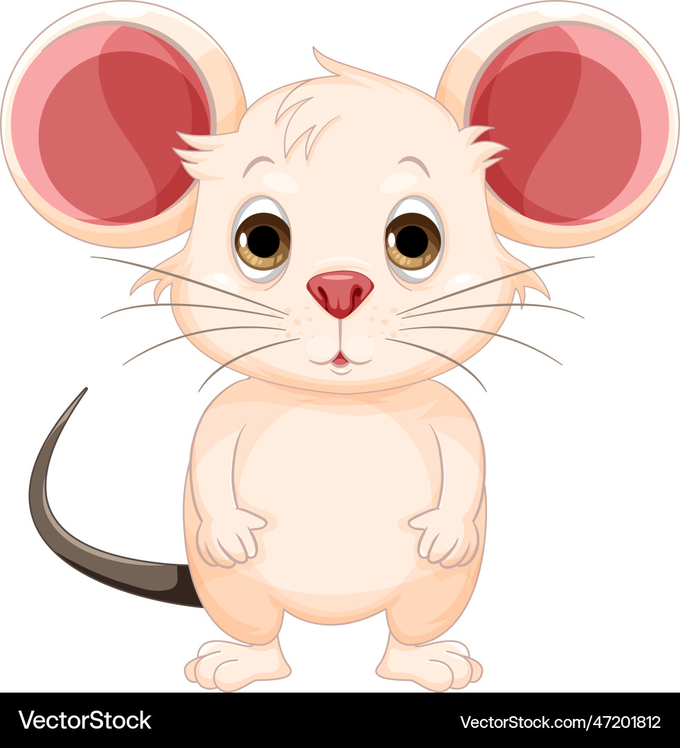 Cute rat cartoon character Royalty Free Vector Image