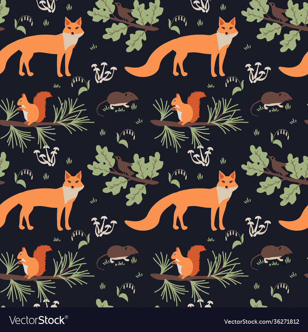 Forest pattern Royalty Free Vector Image - VectorStock