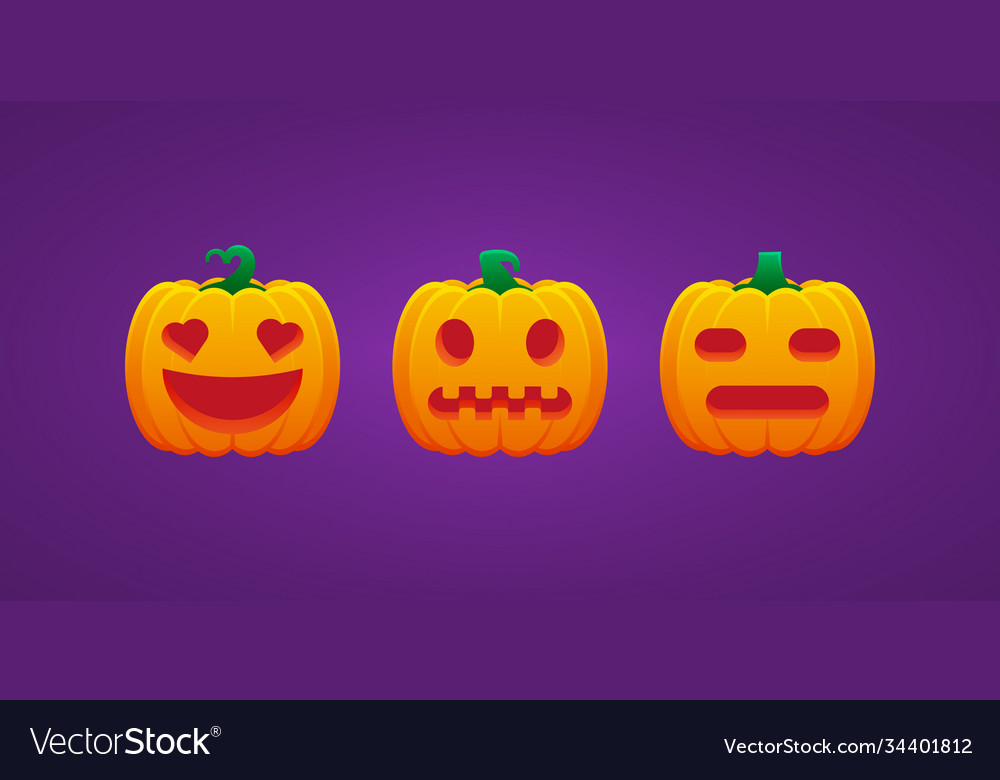 Halloween jack o lantern pumpkin expression Vector Image