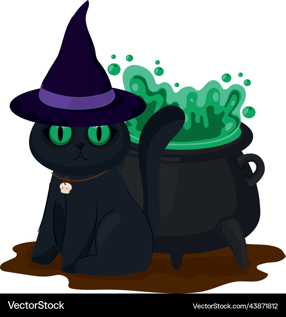 Halloween wearing hat Royalty Free Vector Image