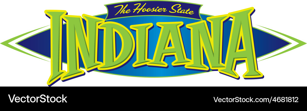 Indiana the hoosier state Royalty Free Vector Image