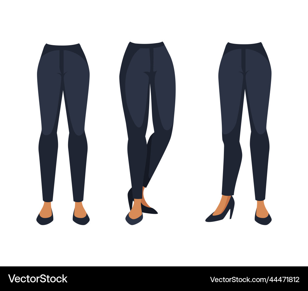 Office woman legs as constructor and creation body