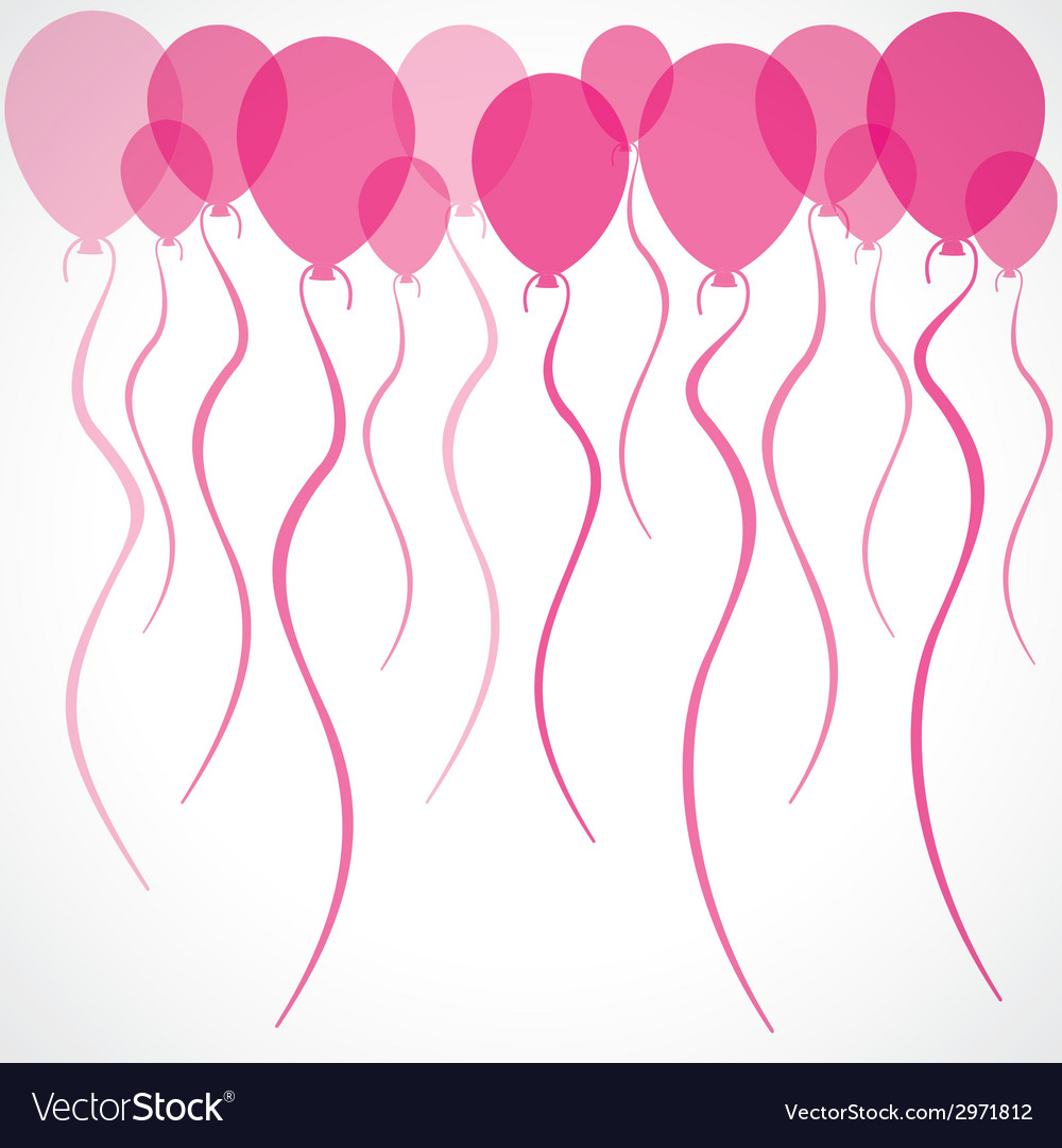 Pink balloon background pattern Royalty Free Vector Image