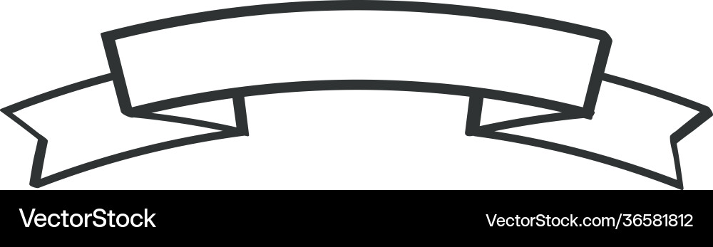 Ribbon minimalist ornament Royalty Free Vector Image