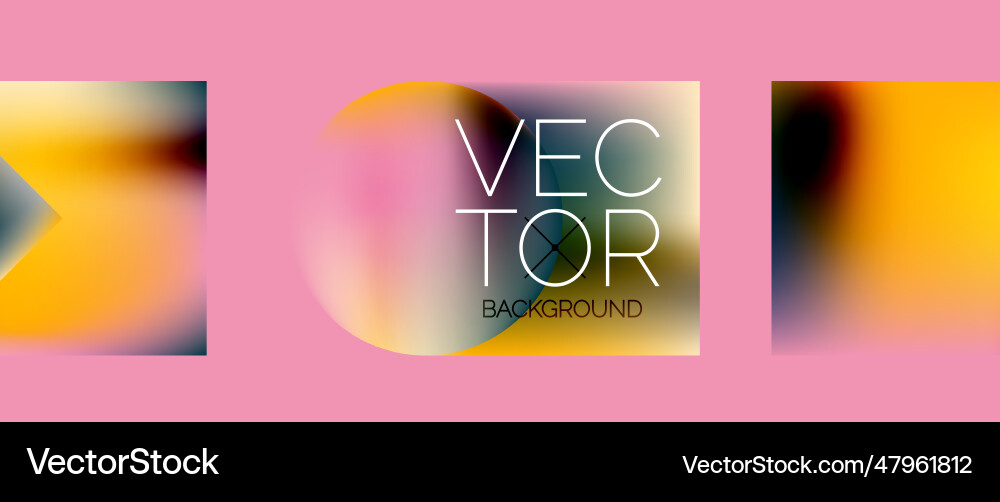 Squares and circles design fluid color gradients Vector Image
