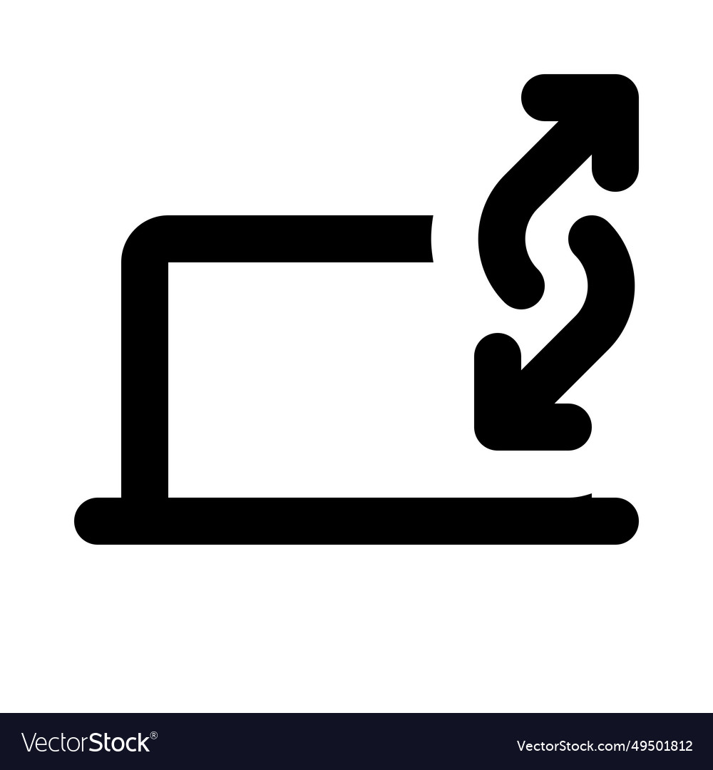 Transferring data using laptop between devices Vector Image