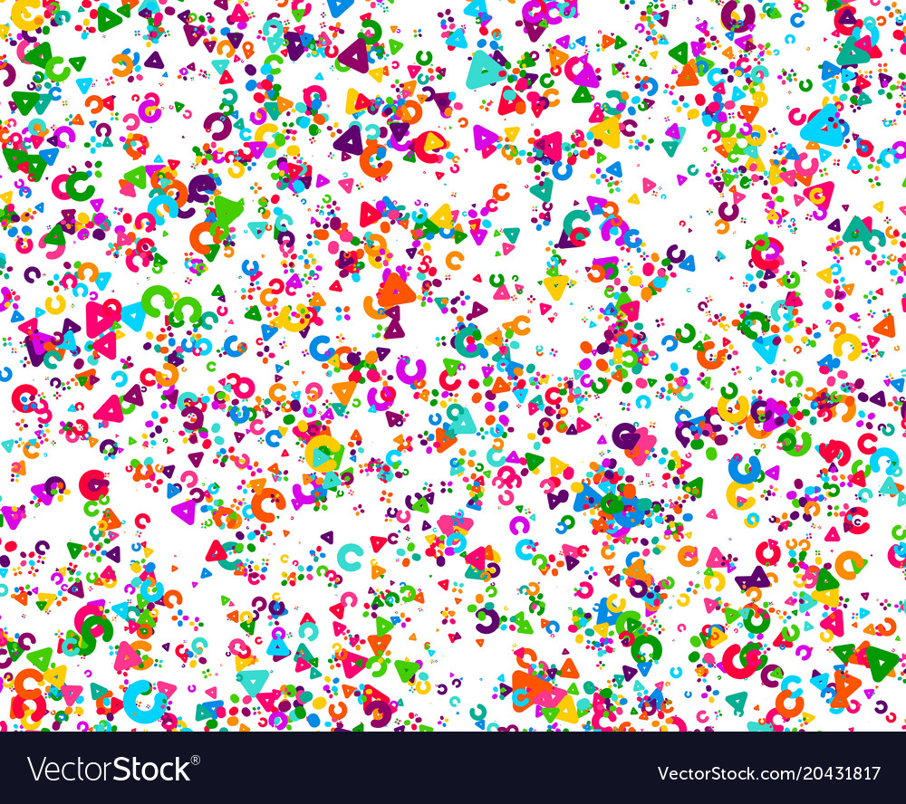 Abstract geometric pattern colored shapes Vector Image