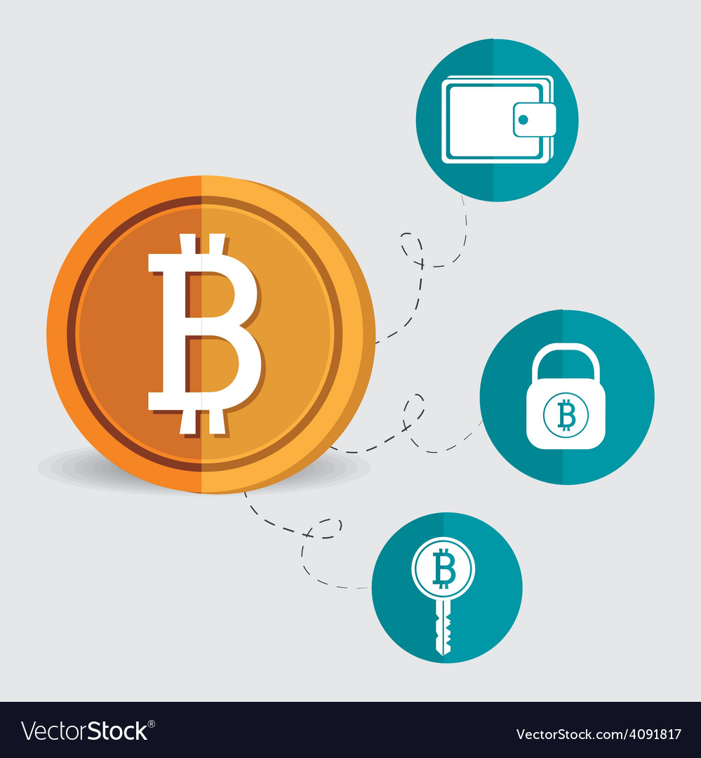 Bitcoin design Royalty Free Vector Image - VectorStock