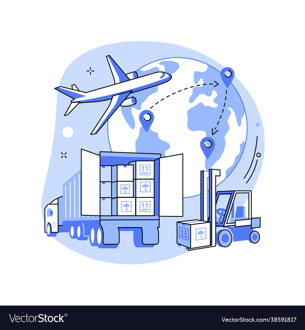 Collaborative logistics abstract concept Vector Image
