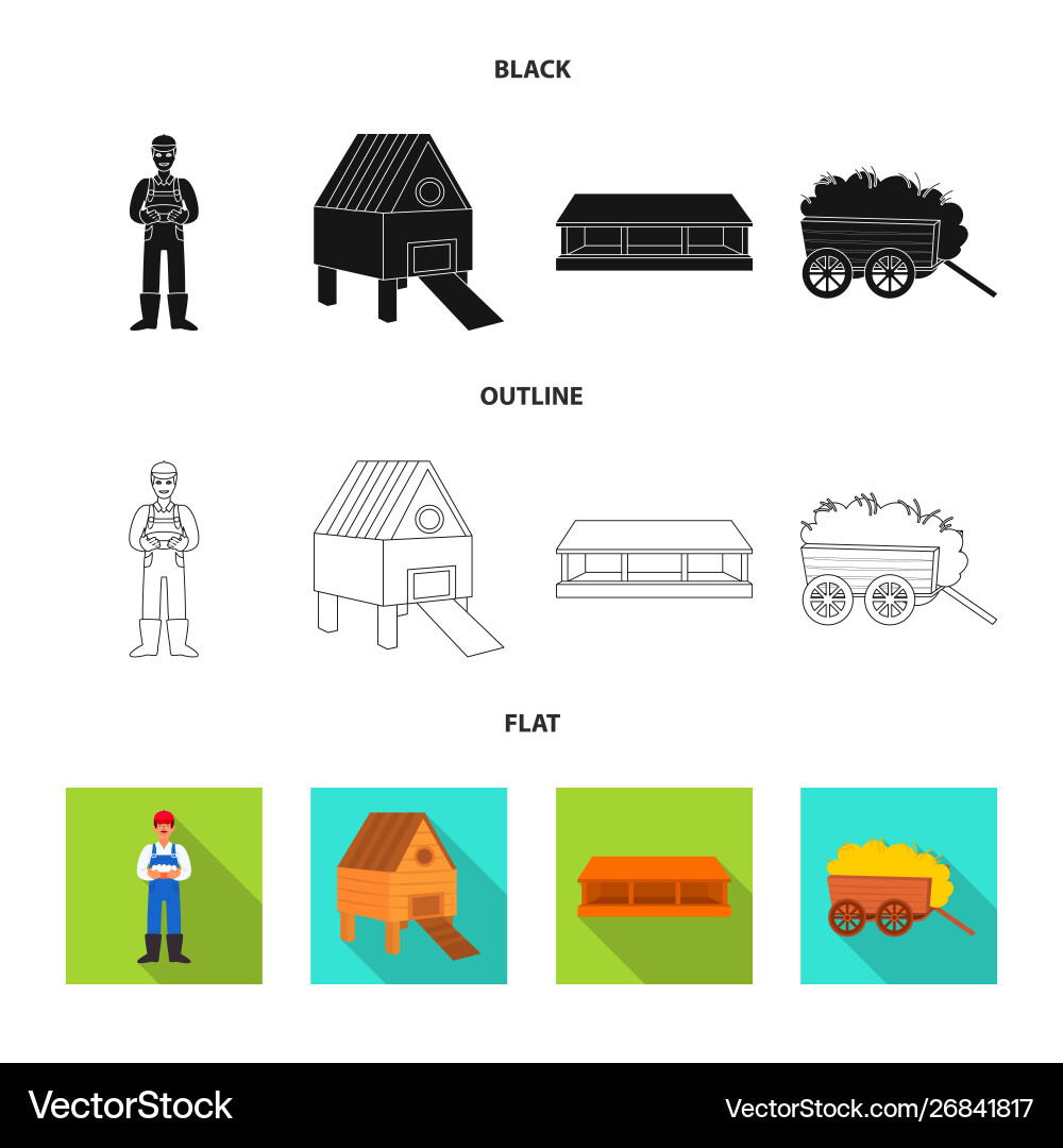 Design countryside and plant icon set Royalty Free Vector