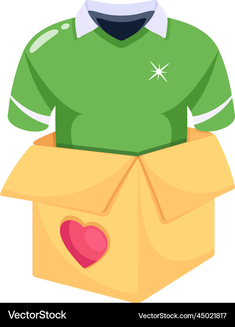 Donate cloth 2d icon is ready for premium use Vector Image