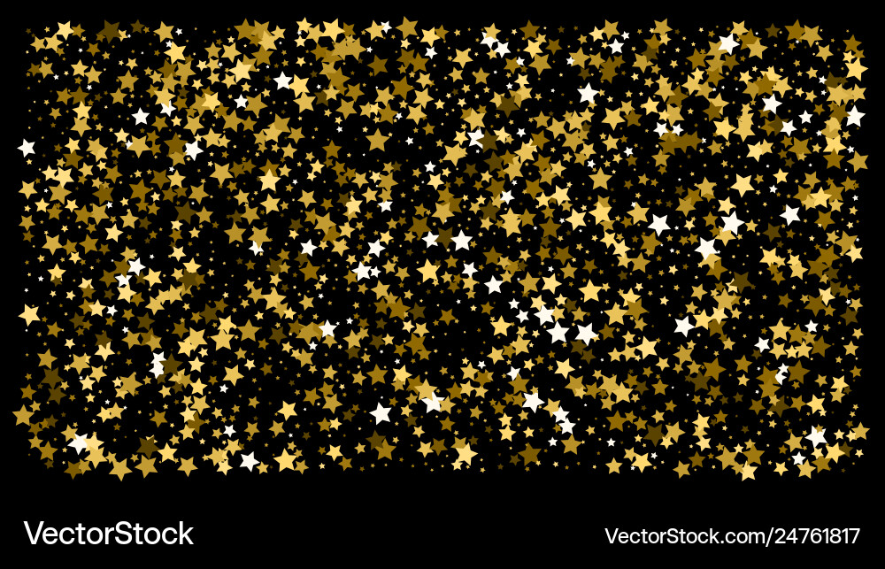 Gold stars confetti celebration Royalty Free Vector Image