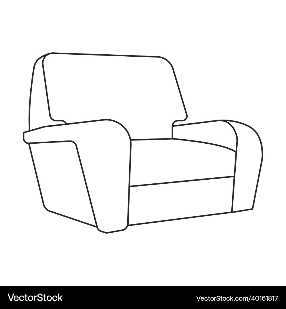 Home armchair outline icon Royalty Free Vector Image