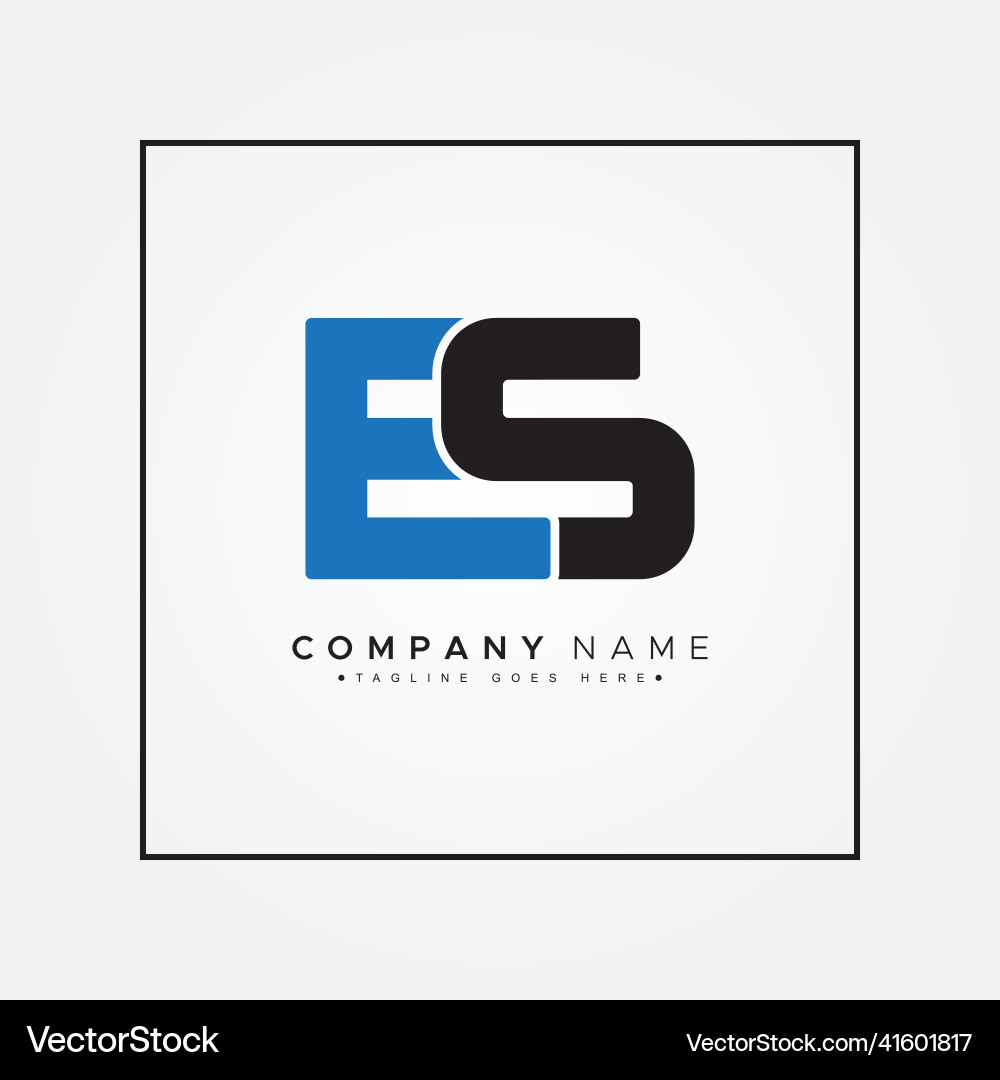 Initial letter es logo - minimal business logo Vector Image