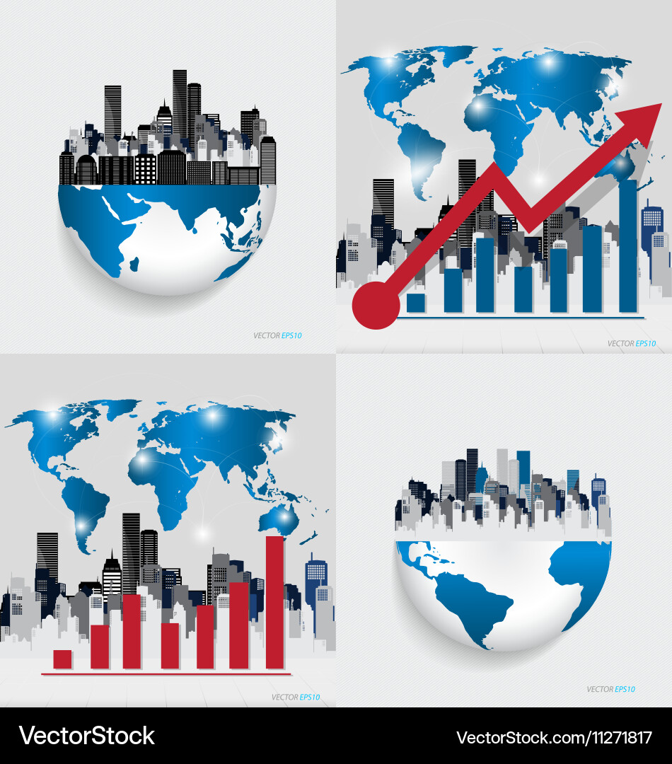 Modern design graph business graph to success can Vector Image