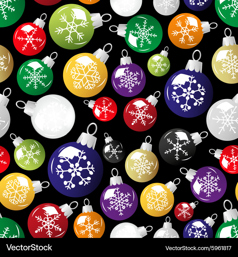 Shiny christmas decoration with snowflake seamless