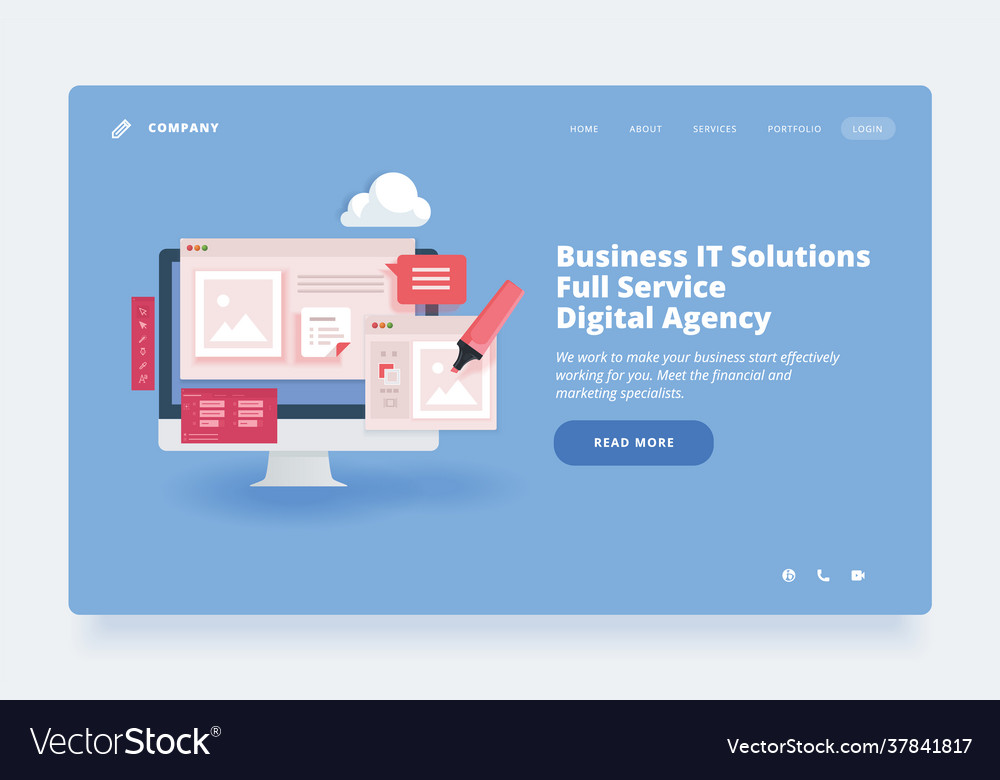 Web design template Royalty Free Vector Image - VectorStock