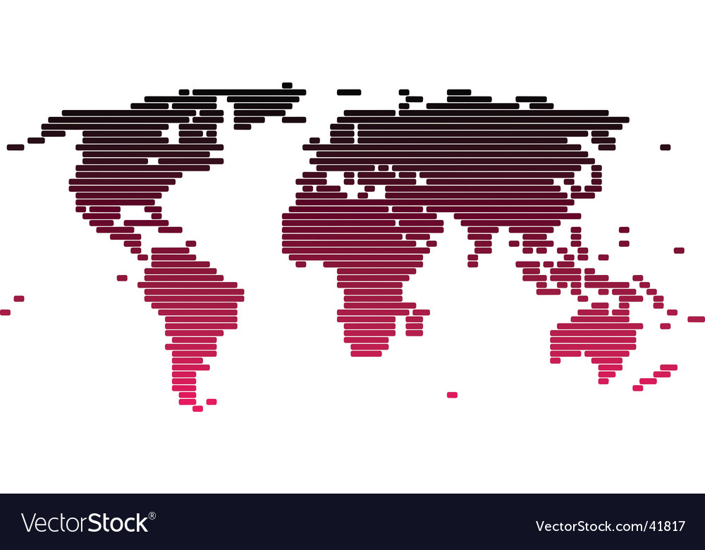 World map Royalty Free Vector Image - VectorStock