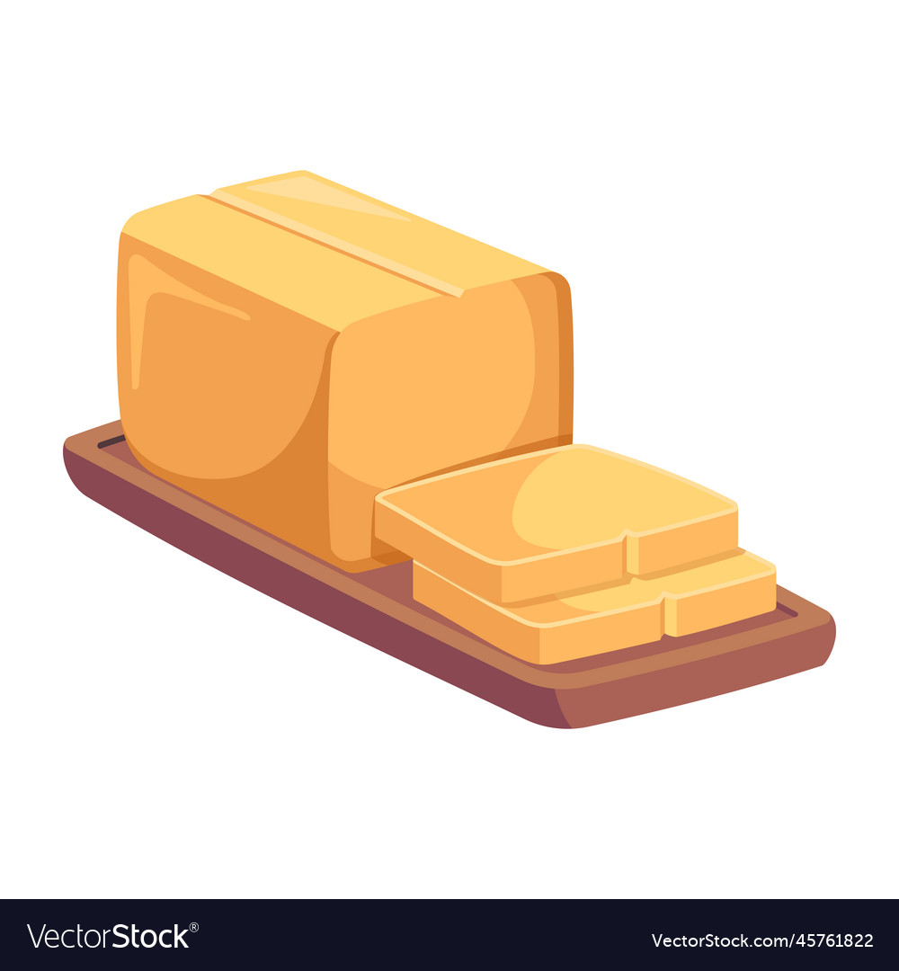 Cheese cube Royalty Free Vector Image - VectorStock