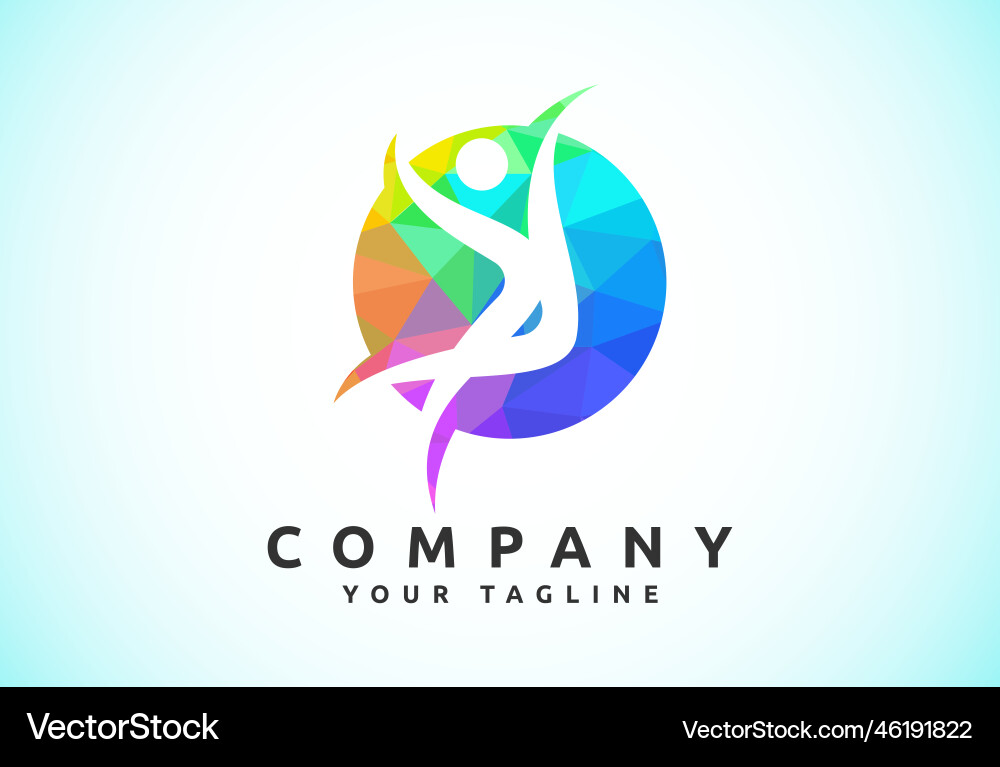 Connect people logo template social media network Vector Image
