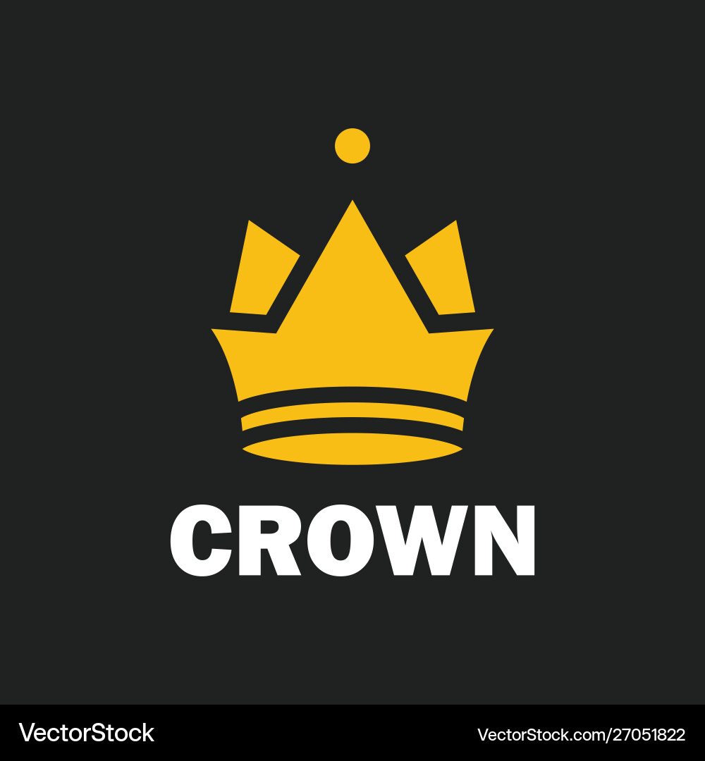 Crown royal king logo design abstract emblem Vector Image