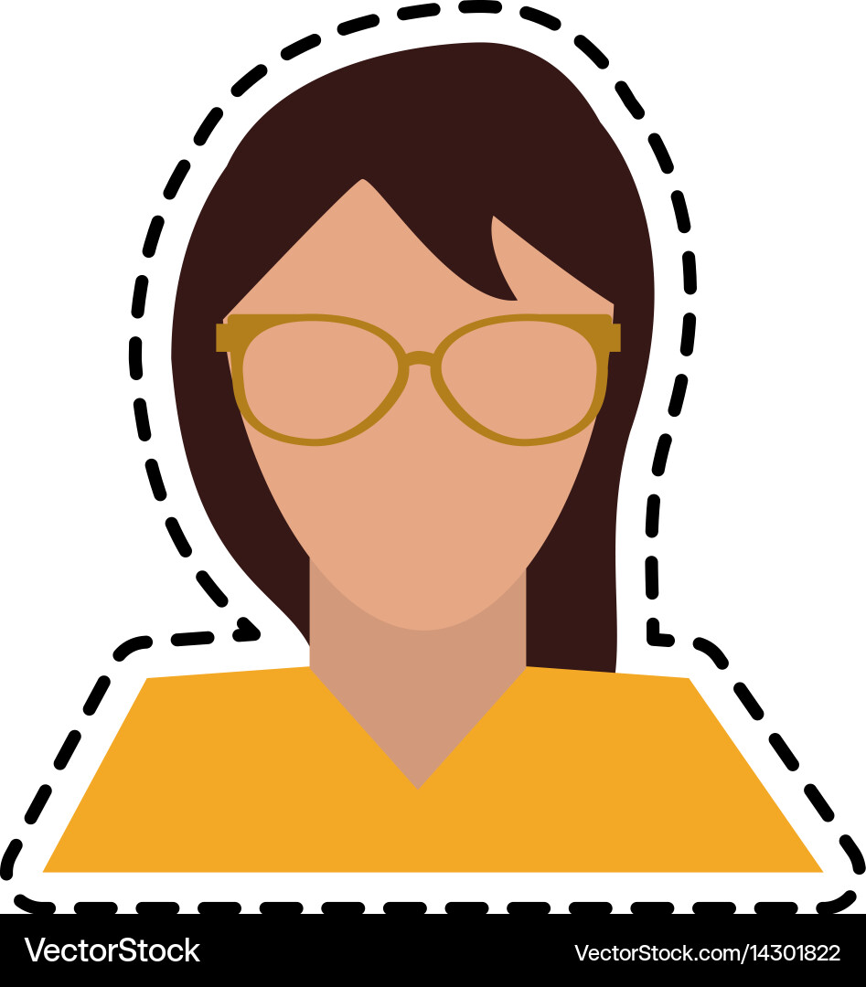 Faceless woman portrait icon image Royalty Free Vector Image