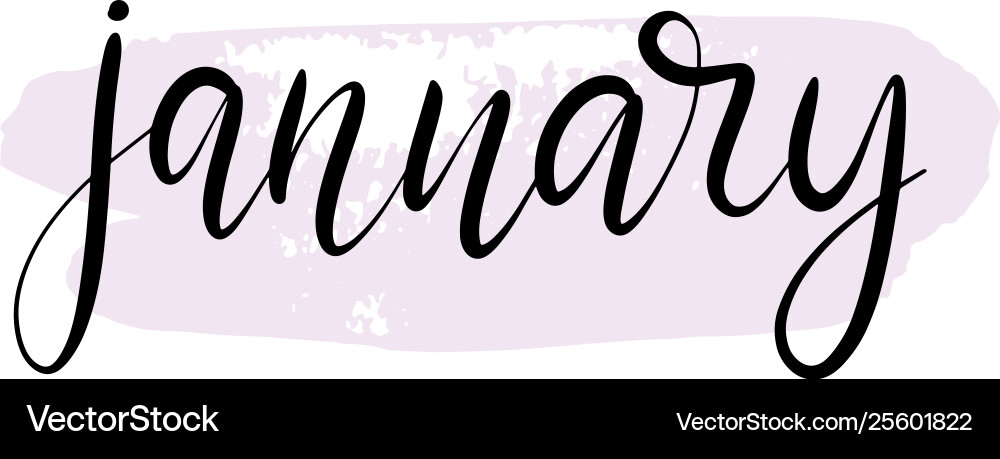 Handwritten name month for calendar Royalty Free Vector