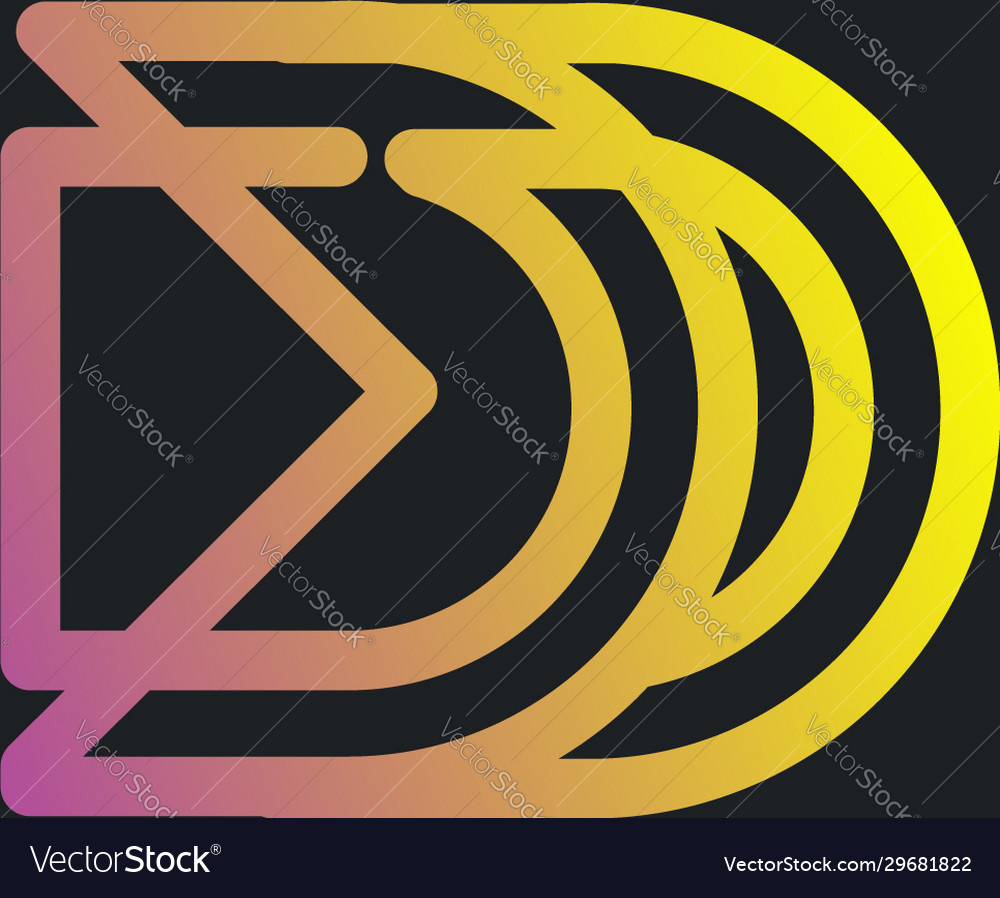 Initial dd logo monogram design template simple Vector Image
