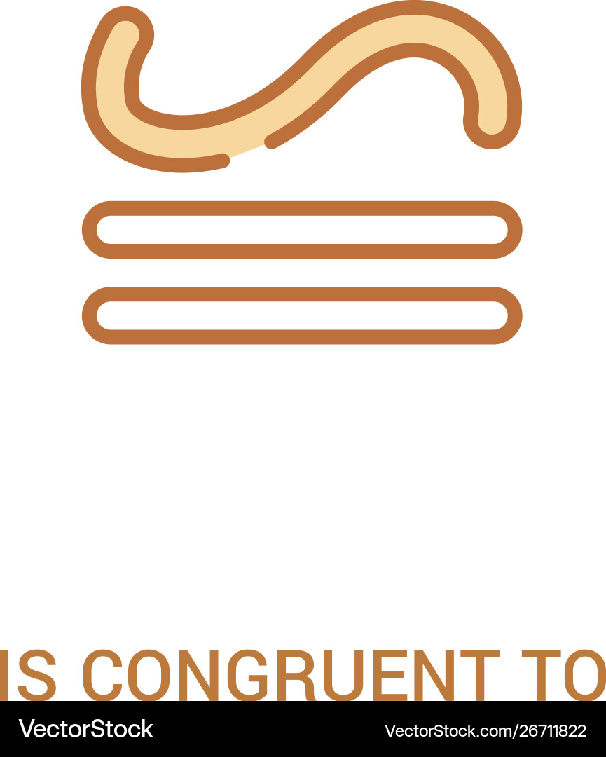 Is congruent to concept 2 colored icon simple Vector Image
