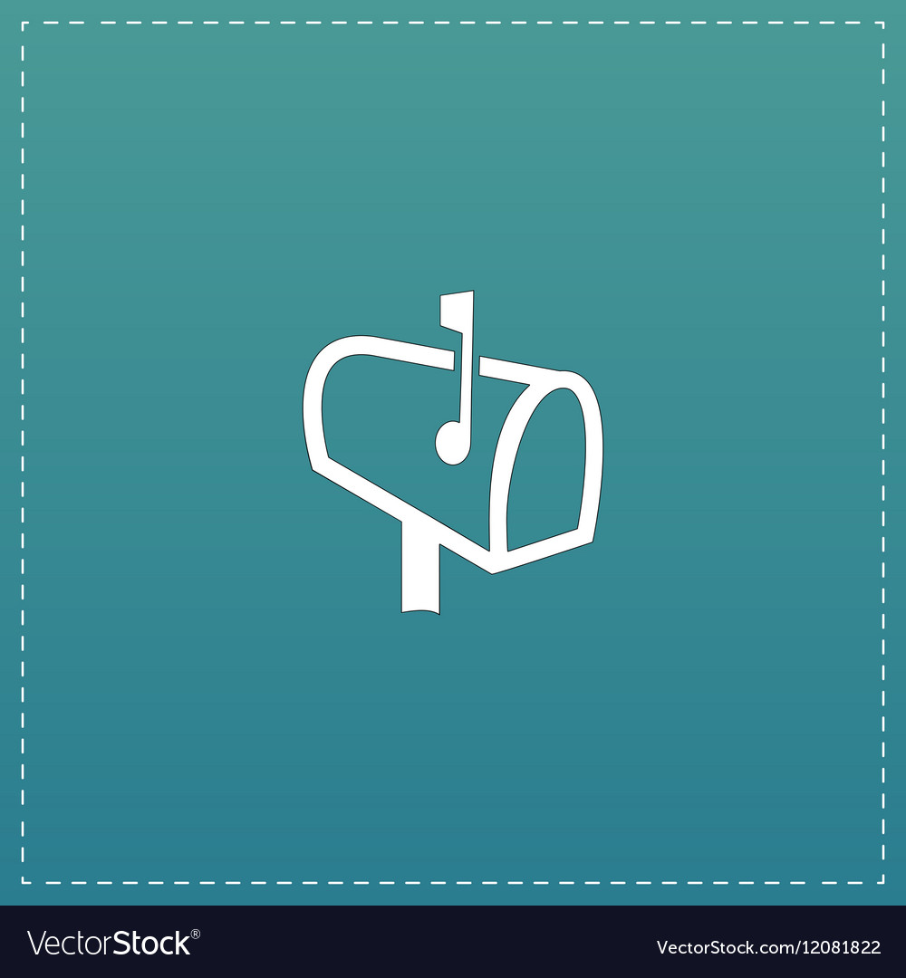 Mailbox flat icon Royalty Free Vector Image - VectorStock