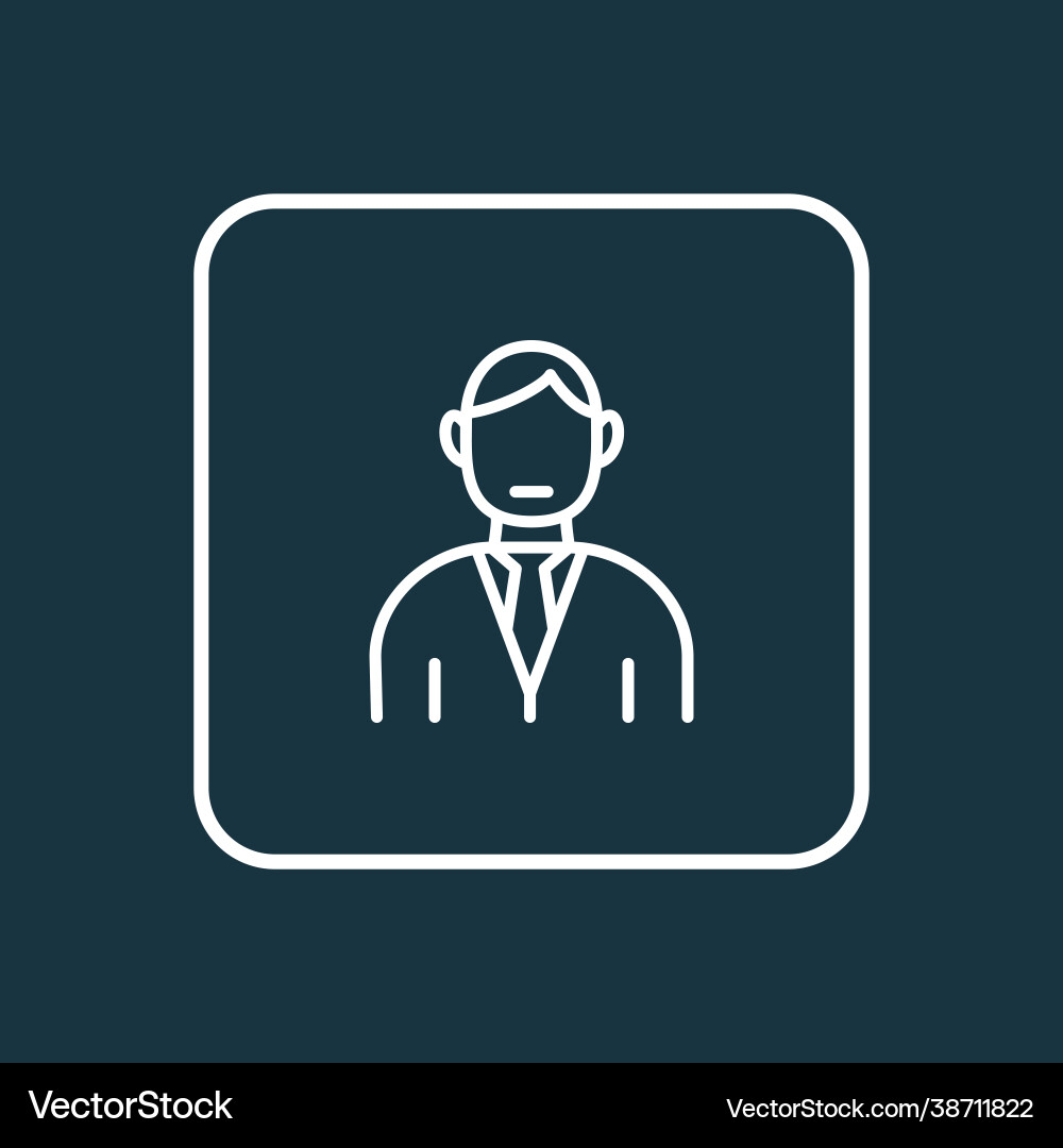 Manager icon line symbol premium quality isolated Vector Image