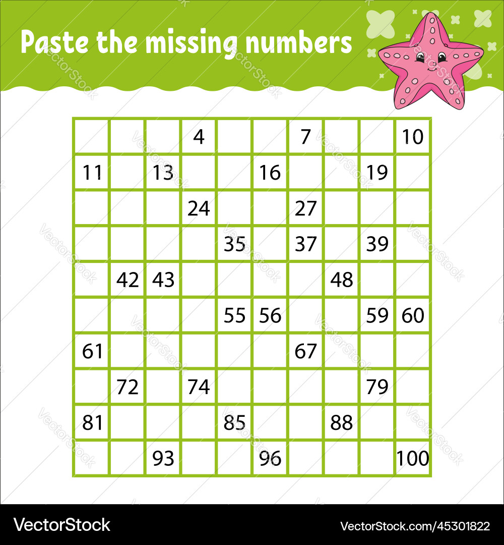 Mathematical square maze game for kids number Vector Image