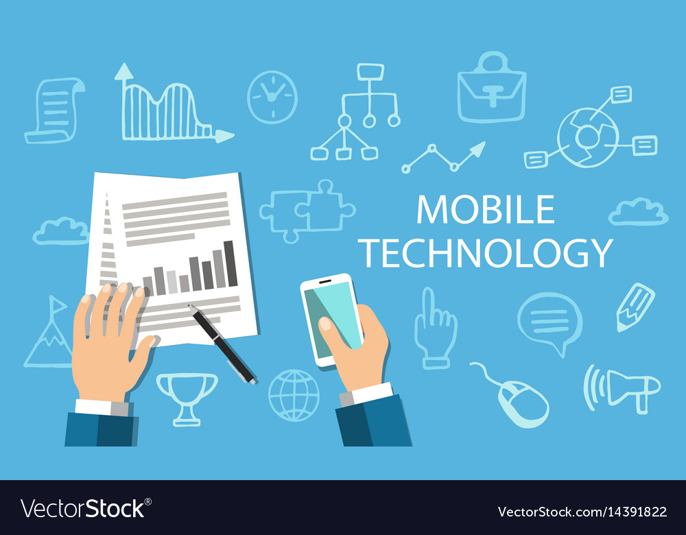 Mobile technology concept Royalty Free Vector Image