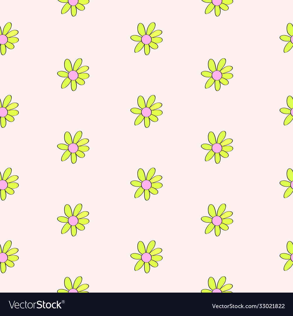 Simple flower seamless pattern background Vector Image