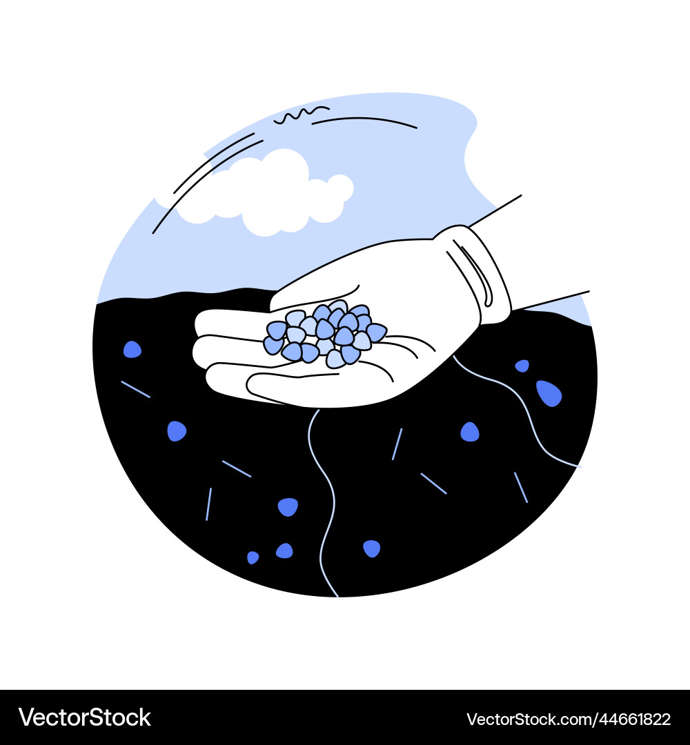 Sowing seeds isolated cartoon Royalty Free Vector Image