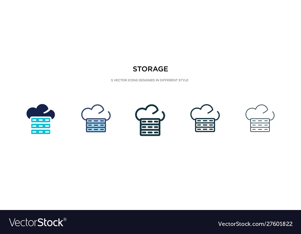Storage icon in different style two colored Vector Image