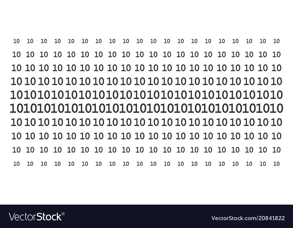 Ten digits text shape halftone array Royalty Free Vector