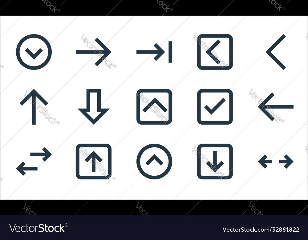 Ui line icons linear set quality line set Vector Image