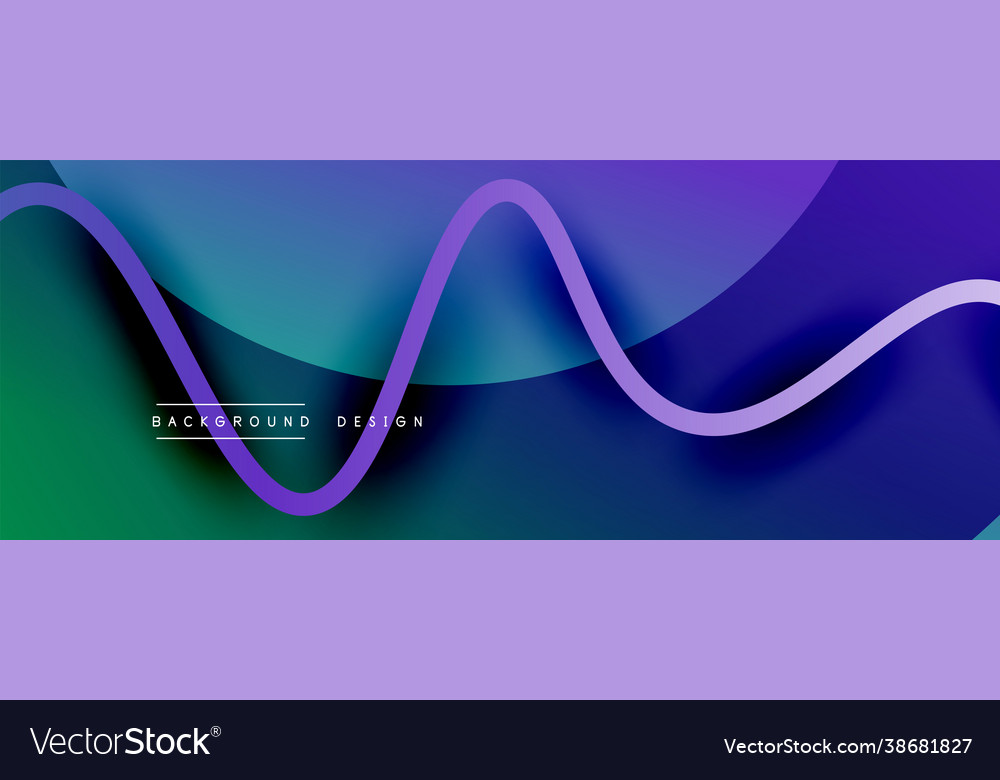Abstract gradient background with wave line Vector Image