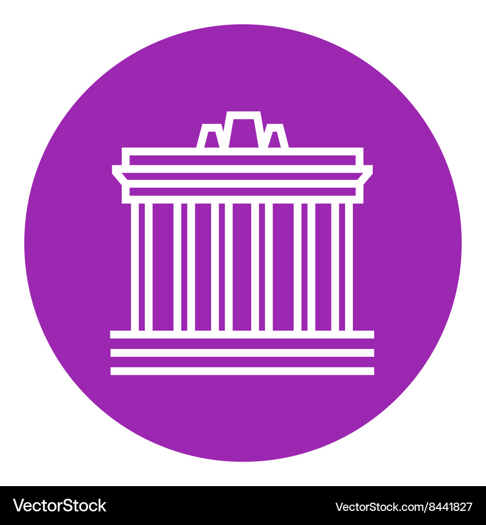 Acropolis of athens line icon Royalty Free Vector Image