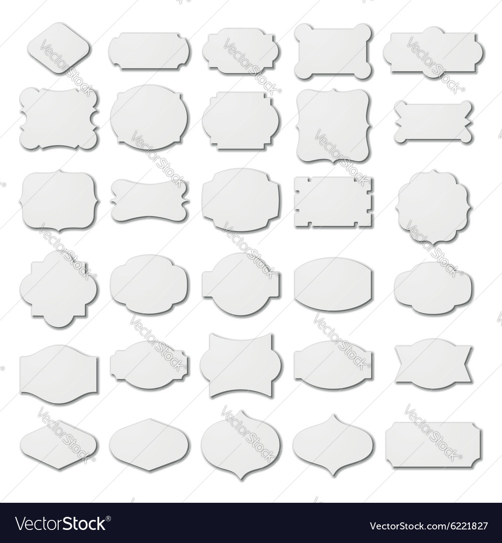 Basic labels set Royalty Free Vector Image - VectorStock
