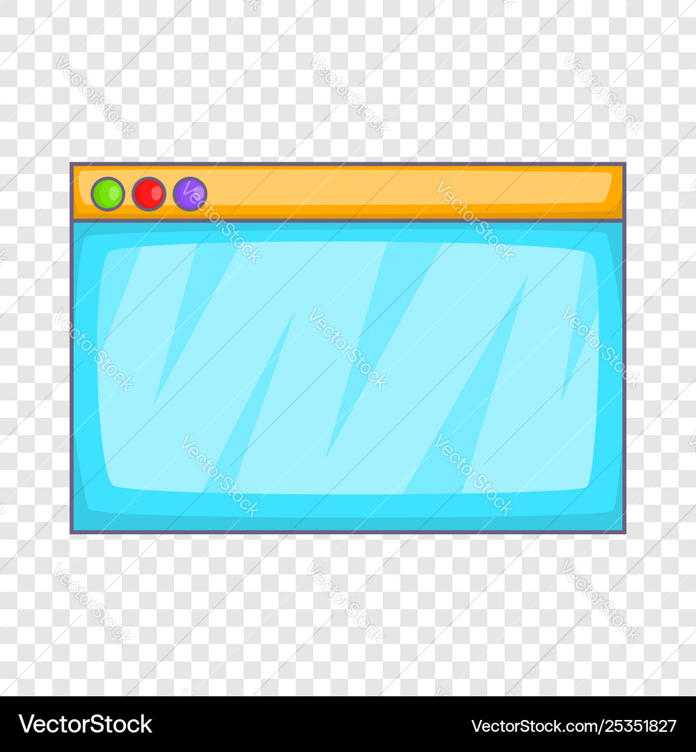 Browser window icon cartoon style Royalty Free Vector Image