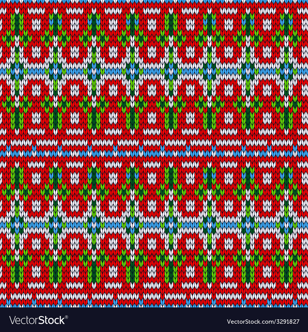 Color knitted Christmas seamless pattern Vector Image Color knitted Christmas seamless pattern Vector Image