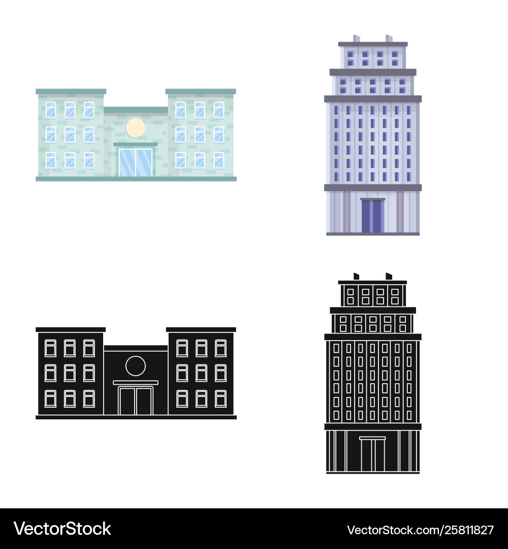 Isolated object municipal and center logo Vector Image