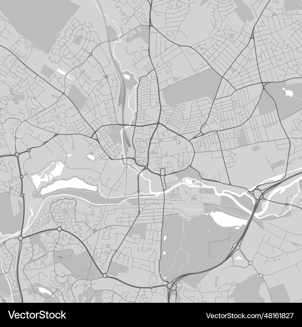 Map of northampton england Royalty Free Vector Image