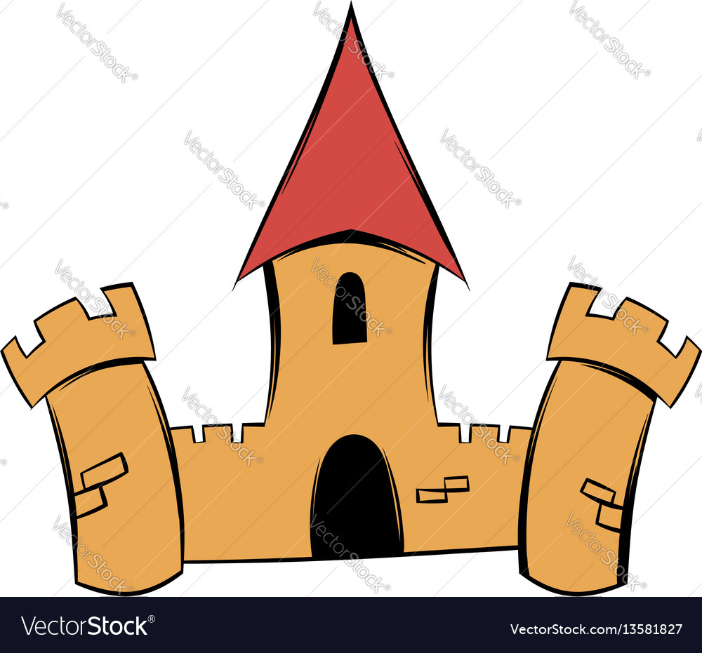 Medieval castle fortress icon cartoon Royalty Free Vector Medieval castle fortress icon cartoon Royalty Free Vector