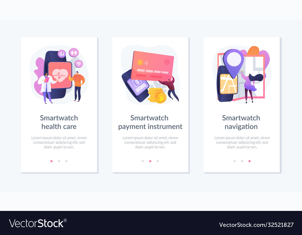 Smartwatch applications use app interface template