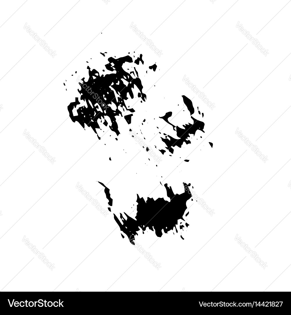 Spot ink brush black on white background Vector Image